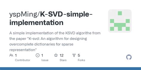 Github Yspmingk Svd Simple Implementation A Simple Implementation