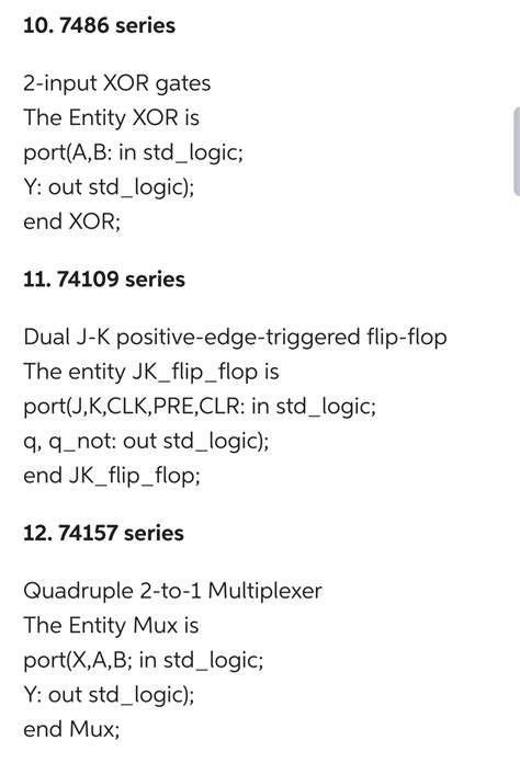 Solved 3 Write Entity Declaration For Each Of The Ttl Devices In