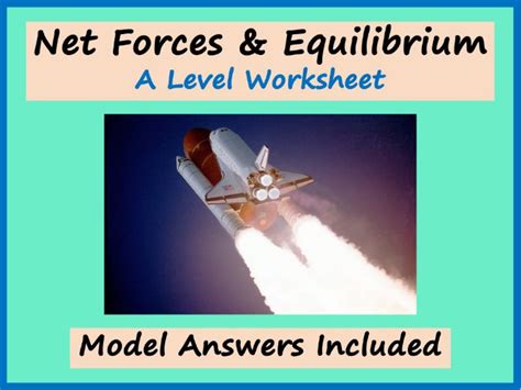 Net Forces Equilibrium Worksheet A Level Physics Teaching Resources