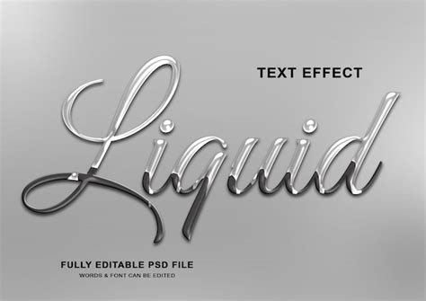 Premium PSD Liquid Editable Text Style Effect