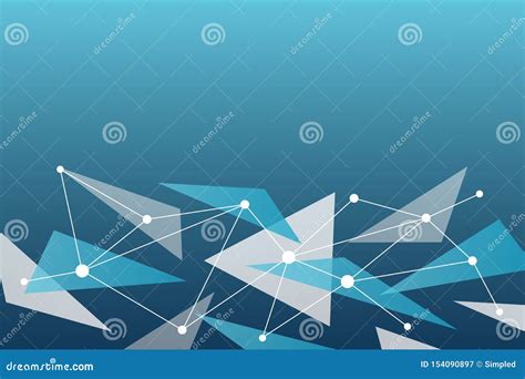 Abstract Vector Background Triangle Network Pattern Stock Vector Illustration Of Concept