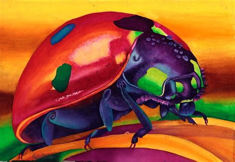 Ladybug Art Signed Giclee Reproduction Print Watercolor Painting