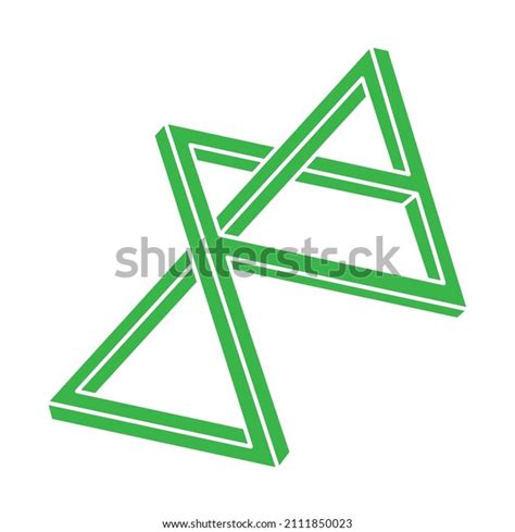 Impossible Shapes Optical Illusion Logo Vector เวกเตอร์สต็อก ปลอดค่าลิขสิทธิ์ 2111850023