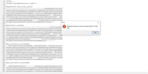老师您好，mega总是显示对齐的序列必须是相等的长度是什么原因 组学大讲堂问答社区