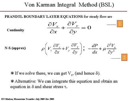 Von Karman Integral Method Bsl Prandtl Boundary Layer