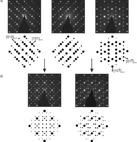 Saed Patterns Of Multiply Twinned Domains Of The Same Crystal A Saed Download Scientific