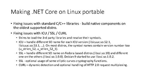Portable Net Core On Linux Jan Vorlicek Microsoft