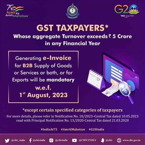 Gst E Invoice New Gst Rules Mandatory From August 01 2023
