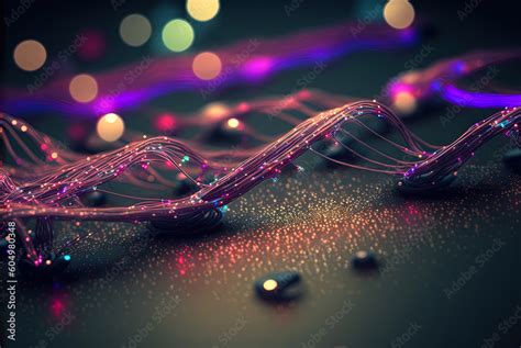 technology concept of data flow data collecting and sorting in digital abstraction generated