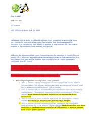 Part Client Response Memorandum TEMPLATE Docx July Go Linux Inc Justin Scott