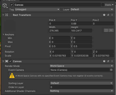 Unity 유니티 오브젝트 위에 Ui 붙이기