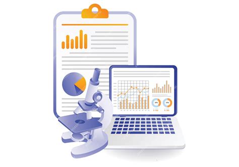 Premium Vector Microscope Analysis Experiment Concept Illustration