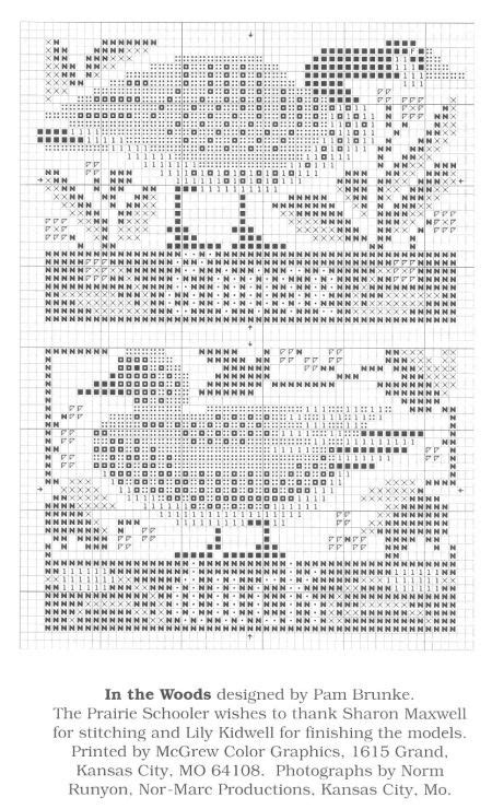 3 046 In The Woods Chispitas Примеры вышивки крестом Вышитые крестиком цветы
