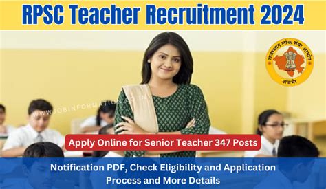 RPSC Teacher Recruitment Notice Online Form For Vacancies