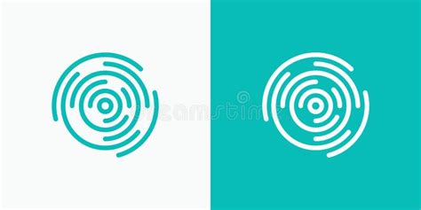 Technology Connection Rotating Circle Line Shape Vector Logo Design