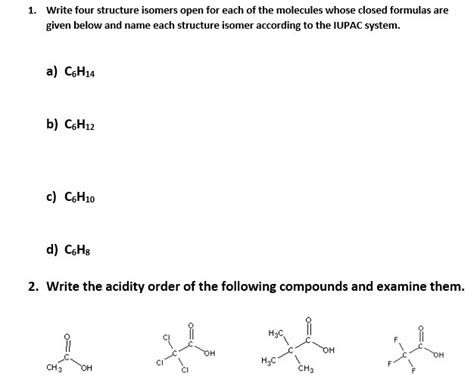 Solved Write Four Structure Isomers Open For Each Of The Chegg Com