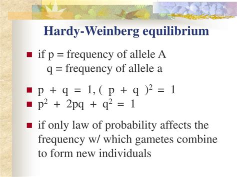 Ppt Hardy Weinberg Equilibrium Powerpoint Presentation Free Download