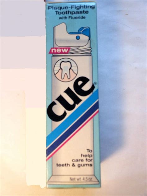 Cue Toothpaste Obviously 1980s Packaging Was Eventually Replaced By Dentaguard Toothpaste