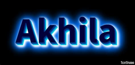 Akhila Text Effect And Logo Design Name