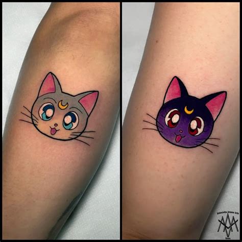 Artemis And Luna Sailor Moon Couple Tattoo Sailor Moon Tattoo Luna