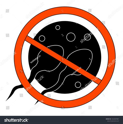 No Sex Sperm Sign Symbol Icon Stock Vector Royalty Free Shutterstock