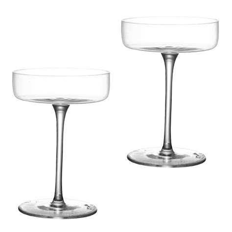 Coupe Cocktail Glasses Set Of 2 Clear Coupe Glasses Martini Glasses
