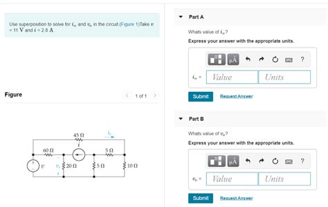 Solved Part A Use Superposition To Solve For Io And Vo In