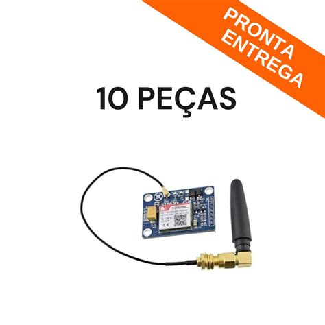 Kit 10 Peças Módulo Gsm Gprs Sim800l C Antena Módulos Achei