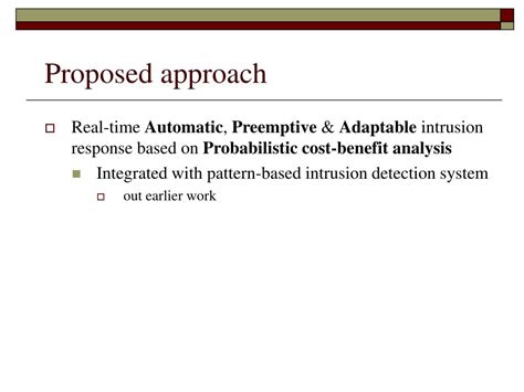 Ppt A Cost Sensitive Model For Preemptive Intrusion Response Systems
