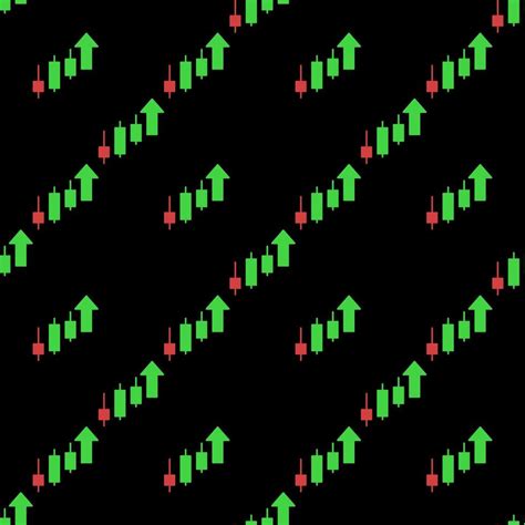Uptrend Candlestick Chart Trading Colored Seamless Pattern 55490247