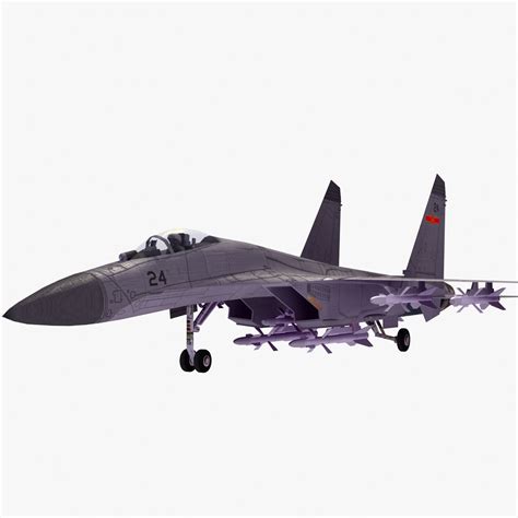 J11a Shenyang Flankerb Modelo 3d 159 Max 3dm 3ds Flt Obj Wrl
