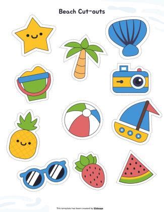 Beach Printable Template Cutouts Free Printable Beach Ball Template