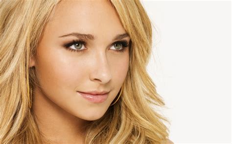 Platinum Blonde Lips Smiling Hayden Panettiere Blonde Eyes