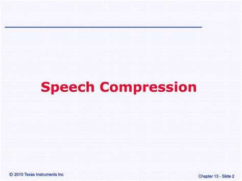Ppt “speech Compression” Powerpoint Presentation Free Download Id 3937080