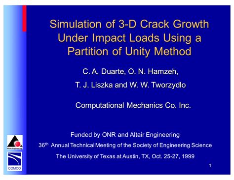 Pdf Simulation Of 3 D Crack Growth Under Impact Loads Using A