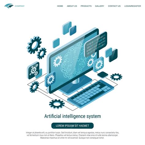 premium vector artificial intelligence system digital mind flat 3d