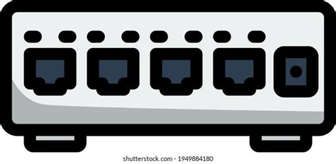 Ethernet Switch Icon Editable Bold Outline Stock Vector Royalty Free 1949884180 Shutterstock
