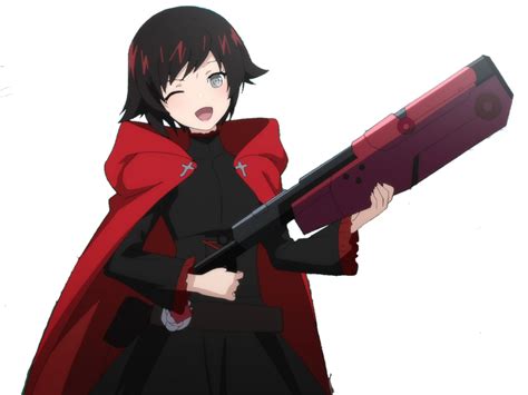 Ruby Holding Crescent Rose By Forzarhubarb On Deviantart