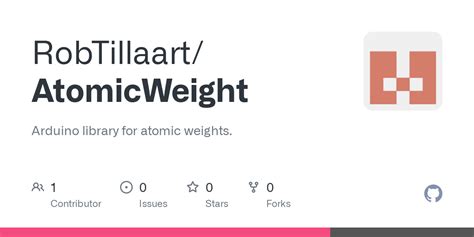 github robtillaart atomicweight arduino library for atomic weights
