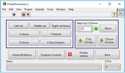 Printer Functions Screen With Motor Control Download Scientific Diagram
