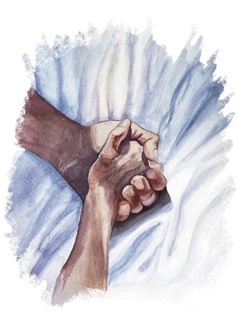Two Young Lovers Holding Hands Watercolor Stock Illustrations 10 Two
