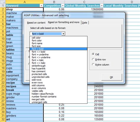 Tip Select Cells Automatically Based On Their Contents Formatting