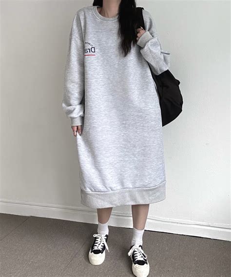 🚀당일발송 기모 롱원피스 꾸안꾸룩 루즈핏 에이블리