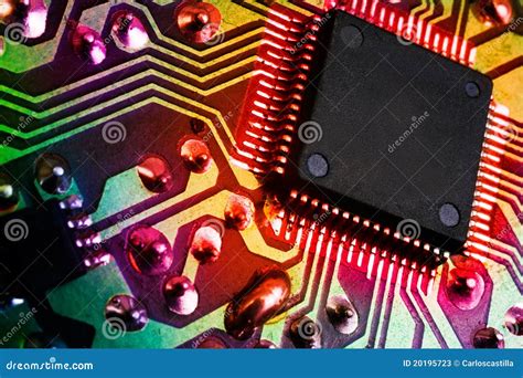 Background Electronic Image With Microprocessor Detail