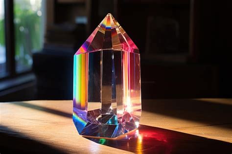 Premium Ai Image Light Filtered Through A Prismatic Crystal