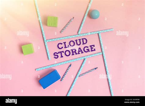Sign Displaying Cloud Storage Word For Computing Connect Devices To Cloud Data On Remote