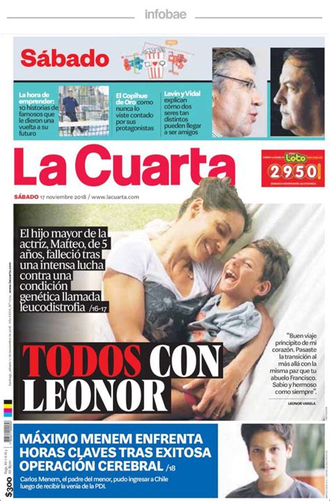 La Cuarta Chile 18 De Noviembre De 2018 Infobae