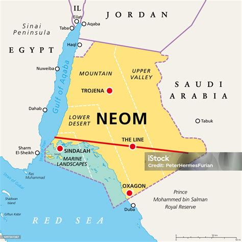 Regions And Places Of Neom Planned Smart City In Saudi Arabia Political