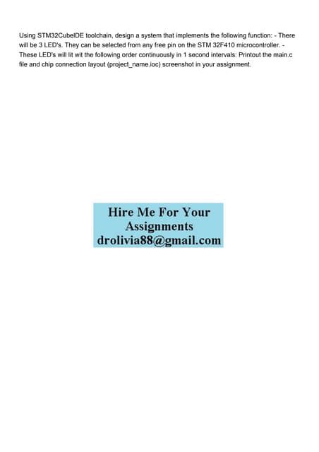 Using Stm32cubelde Toolchain Design A System That Implementpdf