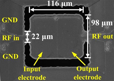 Scanning Electron Micrograph Sem Of The Gan Mems Resonator Fabricated
